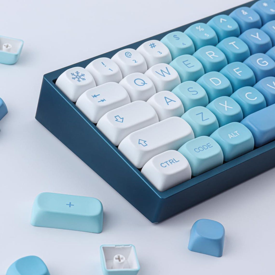 Cute Pastel Blue Ice Keycap Set | MOA Profile | PBT | Cute, Cozy ...