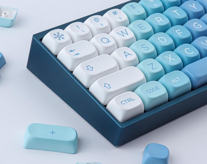 Cute Pastel Blue Ice Keycap Set | MOA Profile | PBT | Cute, Cozy ...