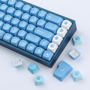 Cute Pastel Blue Ice Keycap Set | MOA Profile | PBT | Cute, Cozy ...