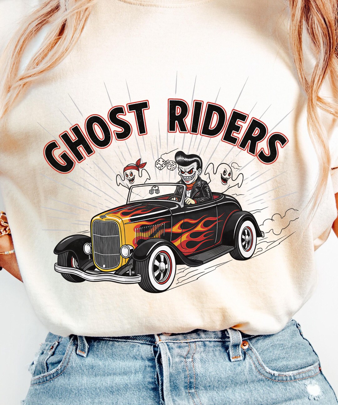 Retro Ghost Car PNG: Halloween Hot Rod Clipart (digital Download) - Etsy