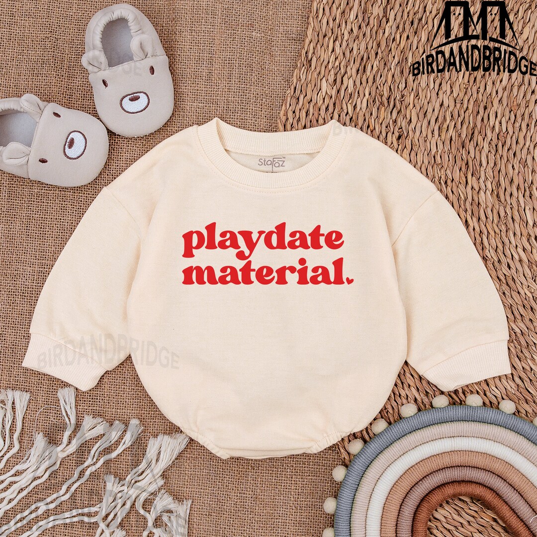 Playdate Material Baby Outfit Sweatshirt Bubble Romper Baby Boy Clothes ...