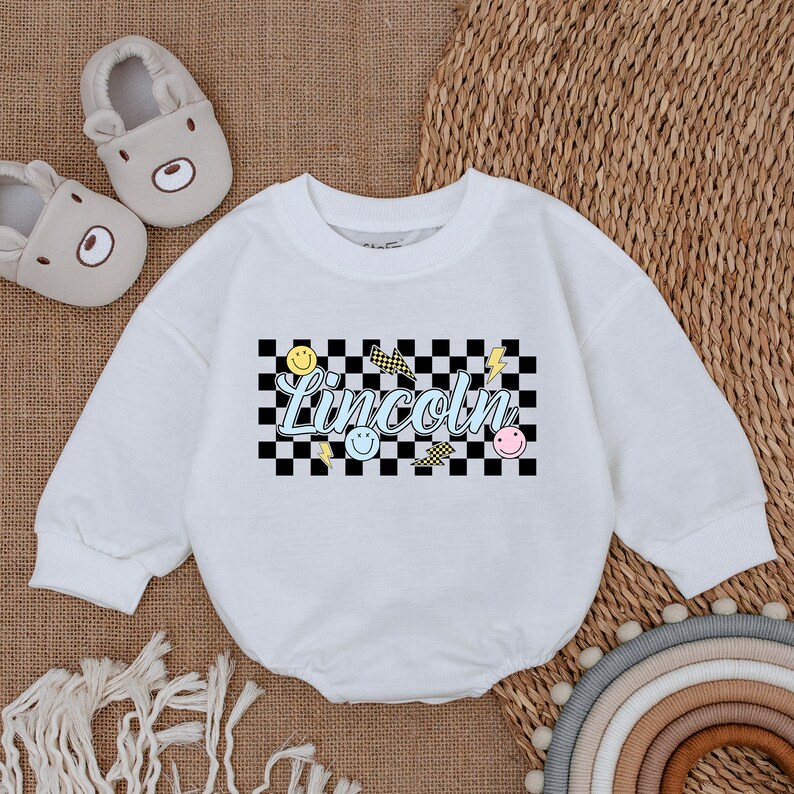 Personalized Name Bubble Romper, Custom Baby Bodysuit, Baby Boy Outfit ...