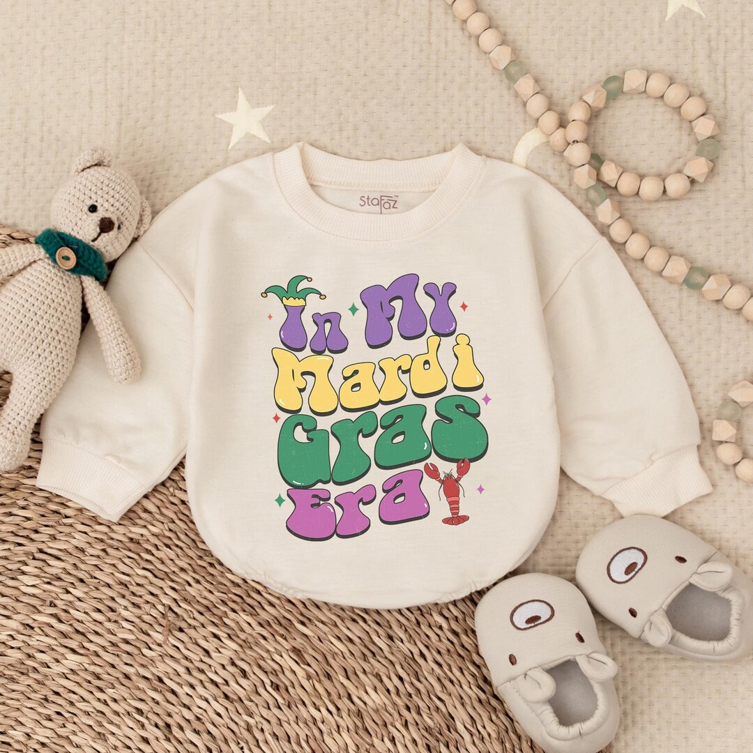 Mardi Gras Baby Romper,boy Mardi Gras Baby Outfit, King Cake Baby Baby ...