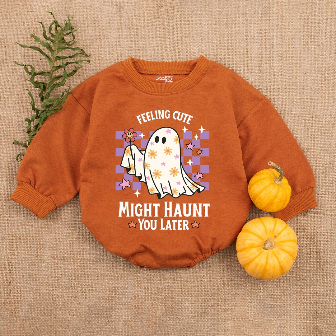 Feeling Cute Baby Ghost Bodysuit- My First Halloween Baby Clothes ...