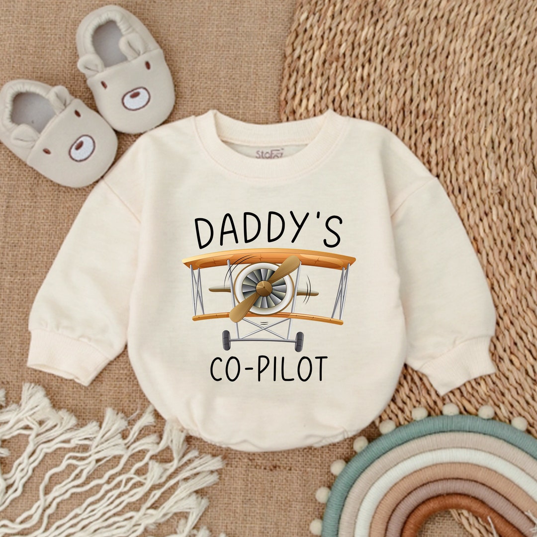 Daddy's Little Copilot Bodysuit, Airplane Baby, Plane Romper, Daddy's Boy, Daddy's Copilot, Baby ...