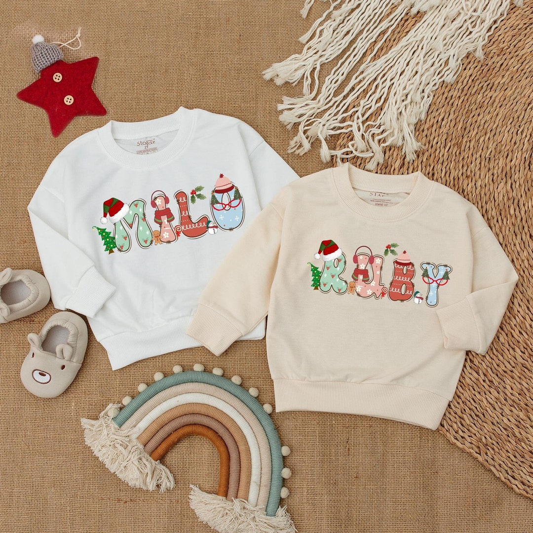 Customized Merry Christmas Kids Sweatshirt,christmas Baby Toddler ...