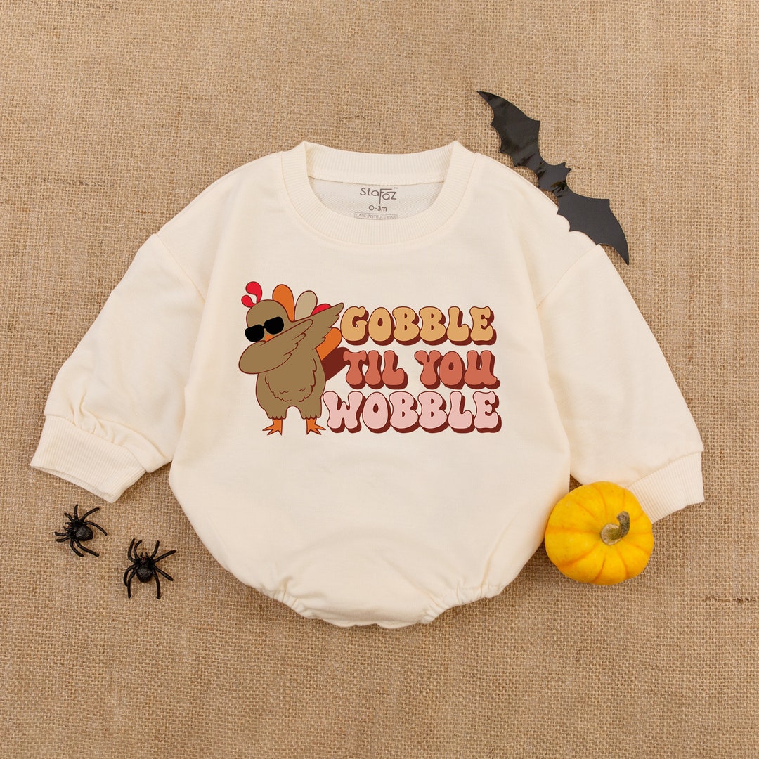 Thanksgiving Baby Romper - Gobble Gobble Gobble Fall Bodysuit ...