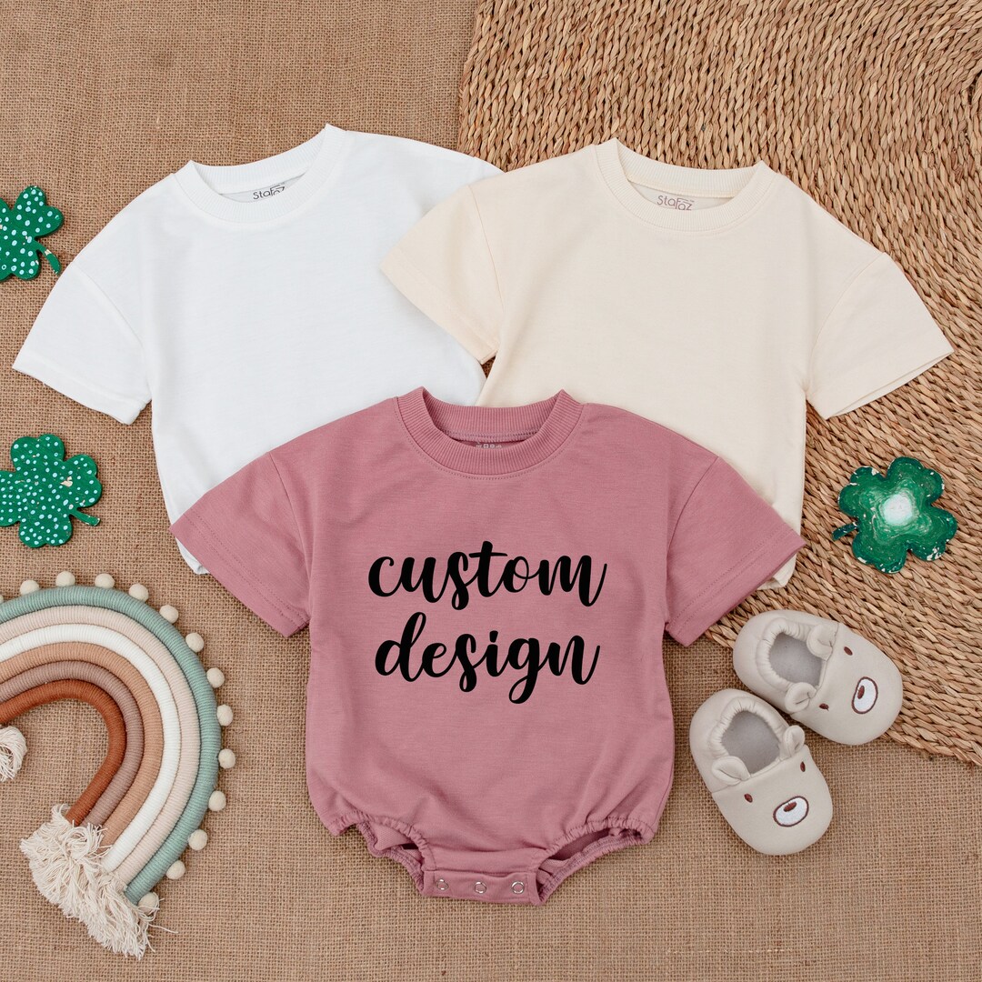 Custom Baby Short Sleeve Bubble Romper -baby Outfit - Light Mauve Baby ...