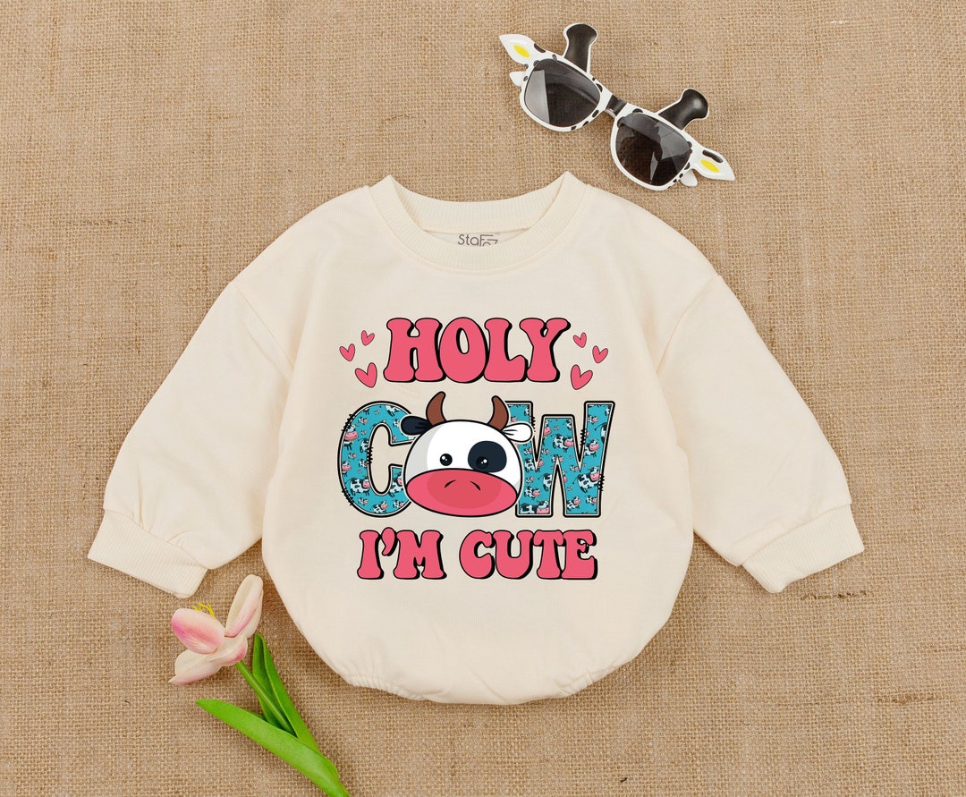 Holy Cow Girl Newborn, Baby Clothes, Retro Natural Bodysuit,toddler ...