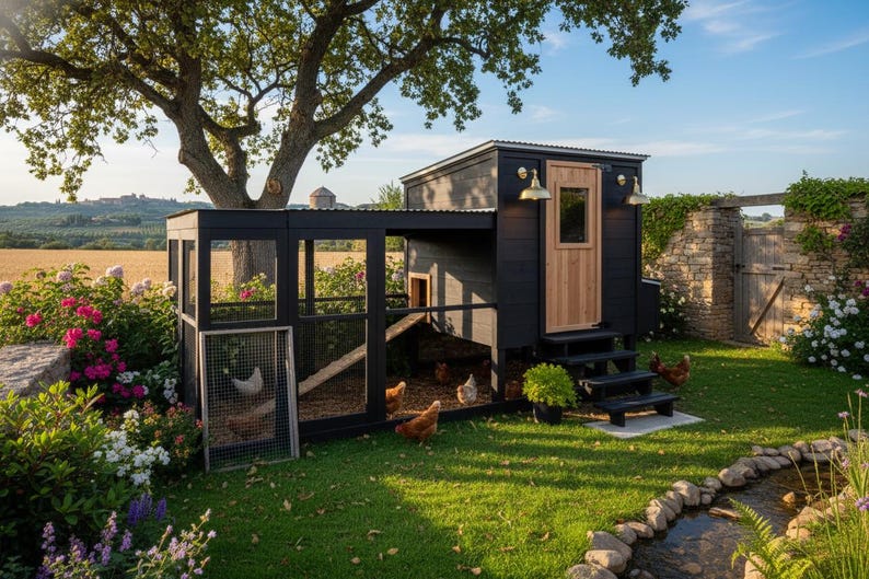 DIY Chicken Coop Plans – Large Walk-in Hen House for 6-10 Chicken ...