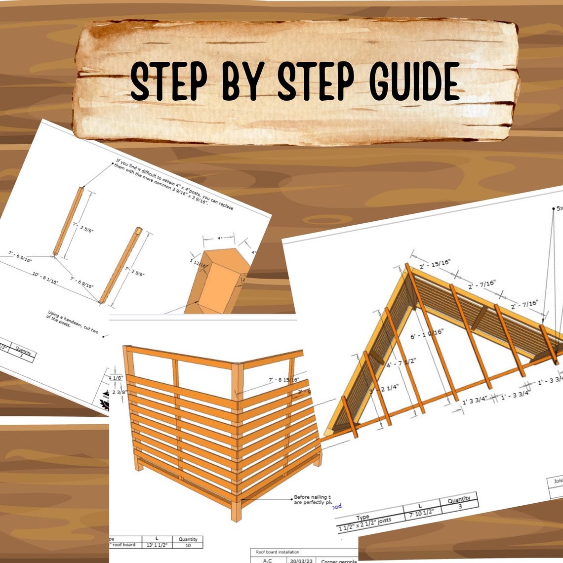 Corner Pergola Plan | DIY Modern L-shaped Pergola | Outdoor Patio Shade ...