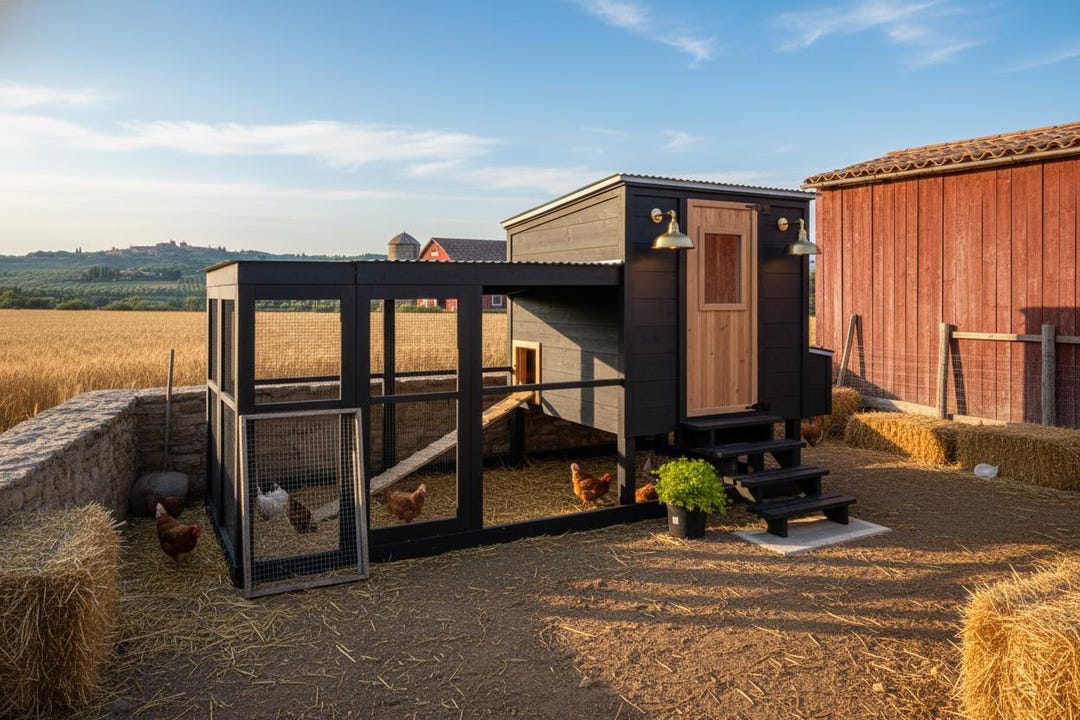 DIY Chicken Coop Plans – Large Walk-in Hen House for 6-10 Chicken ...