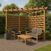 Corner Pergola Plan | DIY Modern L-shaped Pergola | Outdoor Patio Shade ...