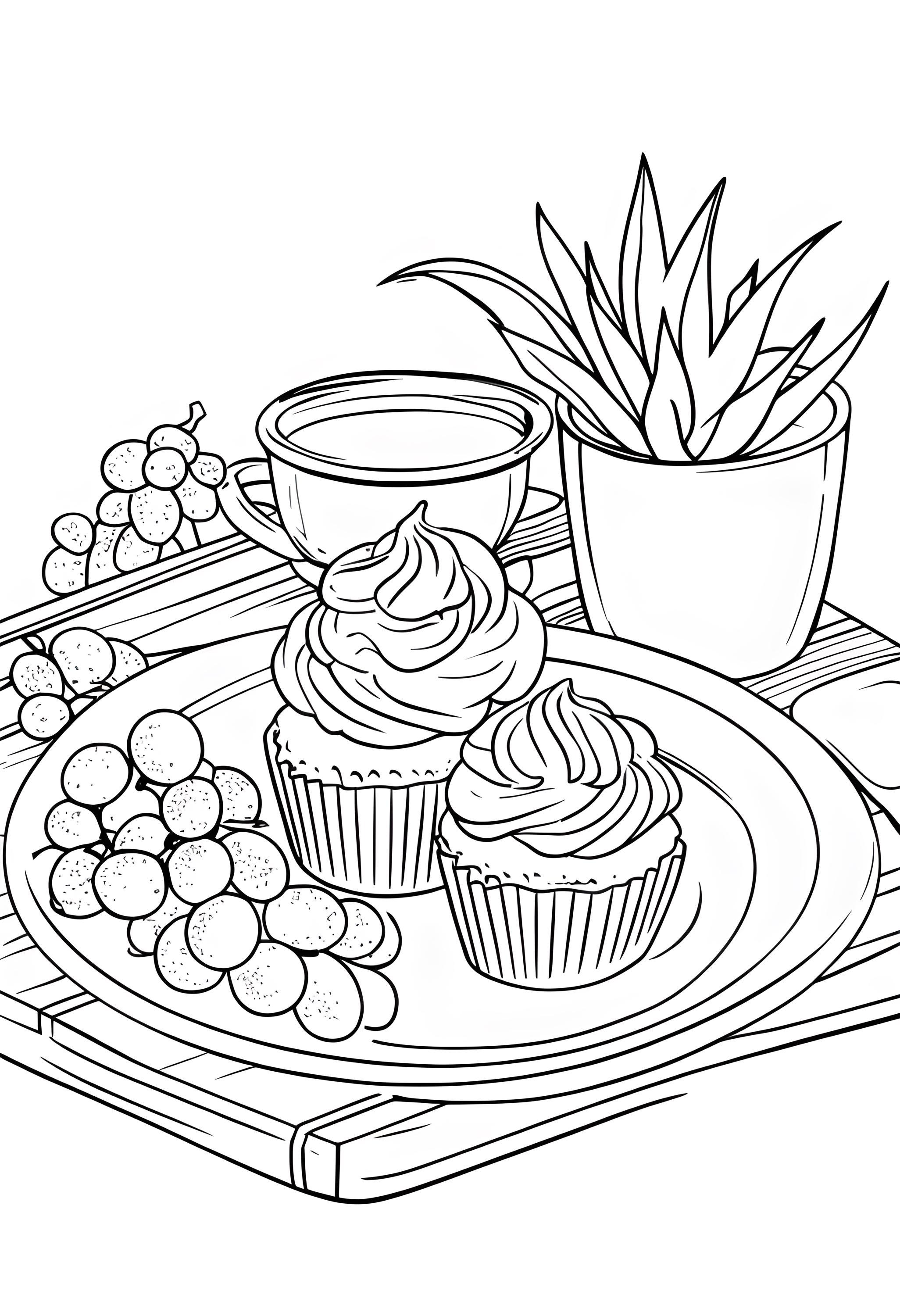 Childrens Colouring Pages (food) - Printable Digital Download - Etsy