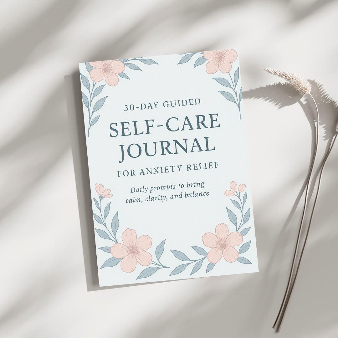 30 Day Anxiety Relief Journal | Printable Mood Tracker & Self-care ...