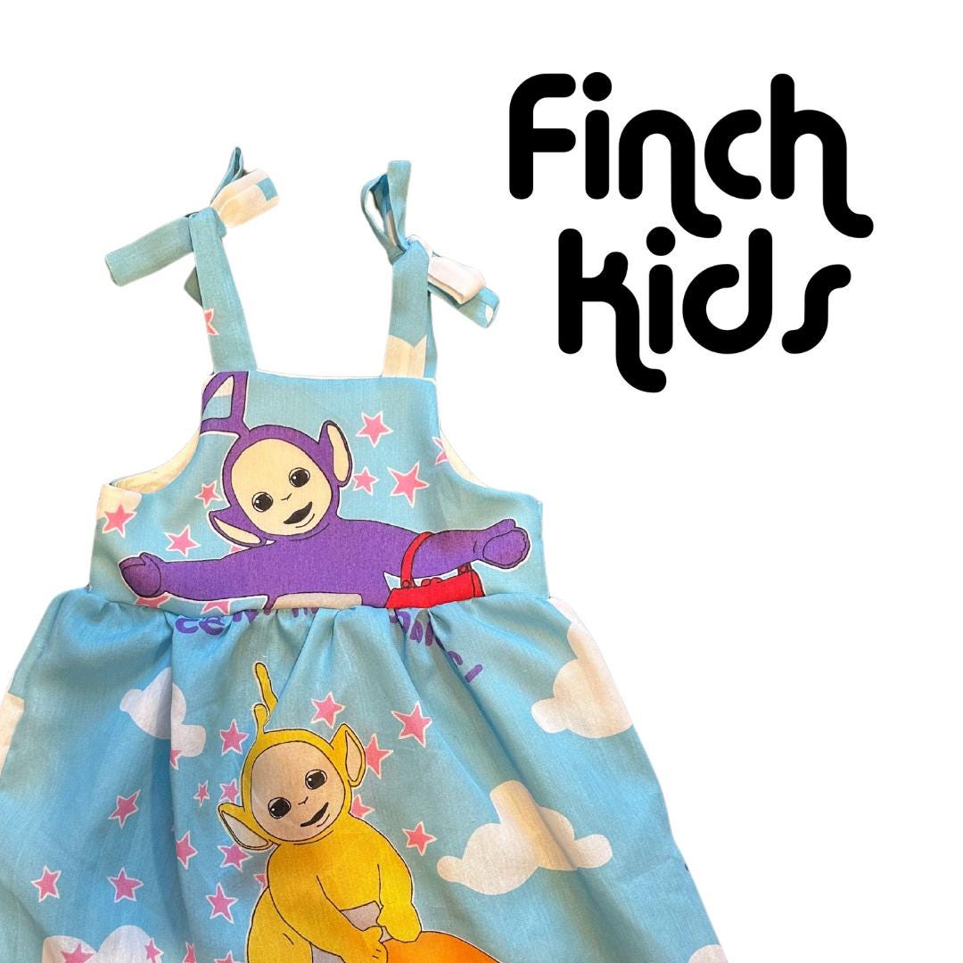 Vintage Teletubbies Sundress. Custom Made With Vintage Fabric. Sizes ...