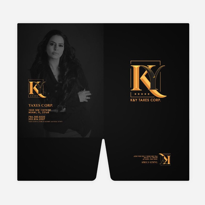 Branded Custom Presentation Folders for Business, Personalized Presentation Folders - Etsy