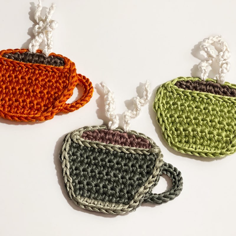 Crochet Applique Coffee - Etsy