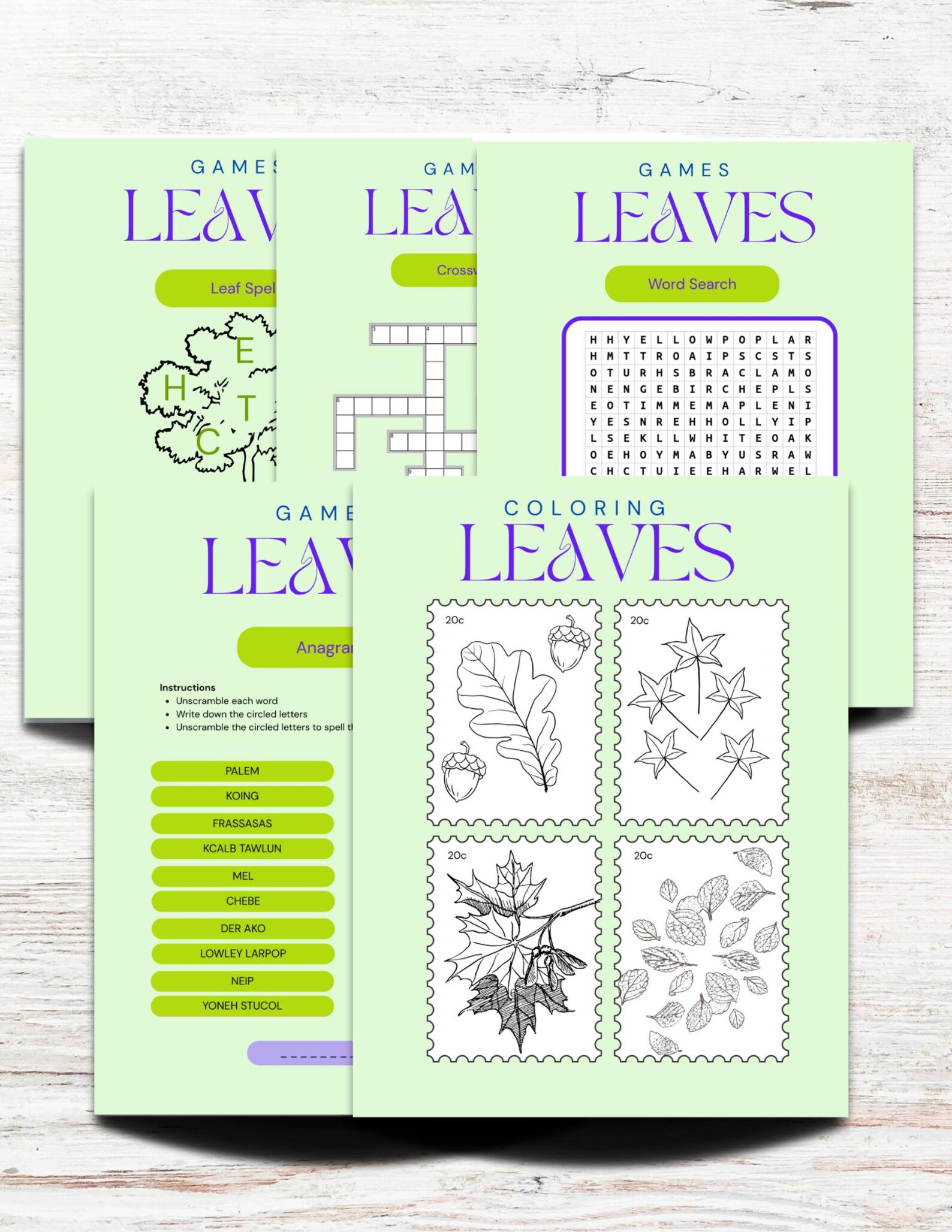 Connecticut Leaf Activity Pages-nature Journal, ID, Games (printable ...