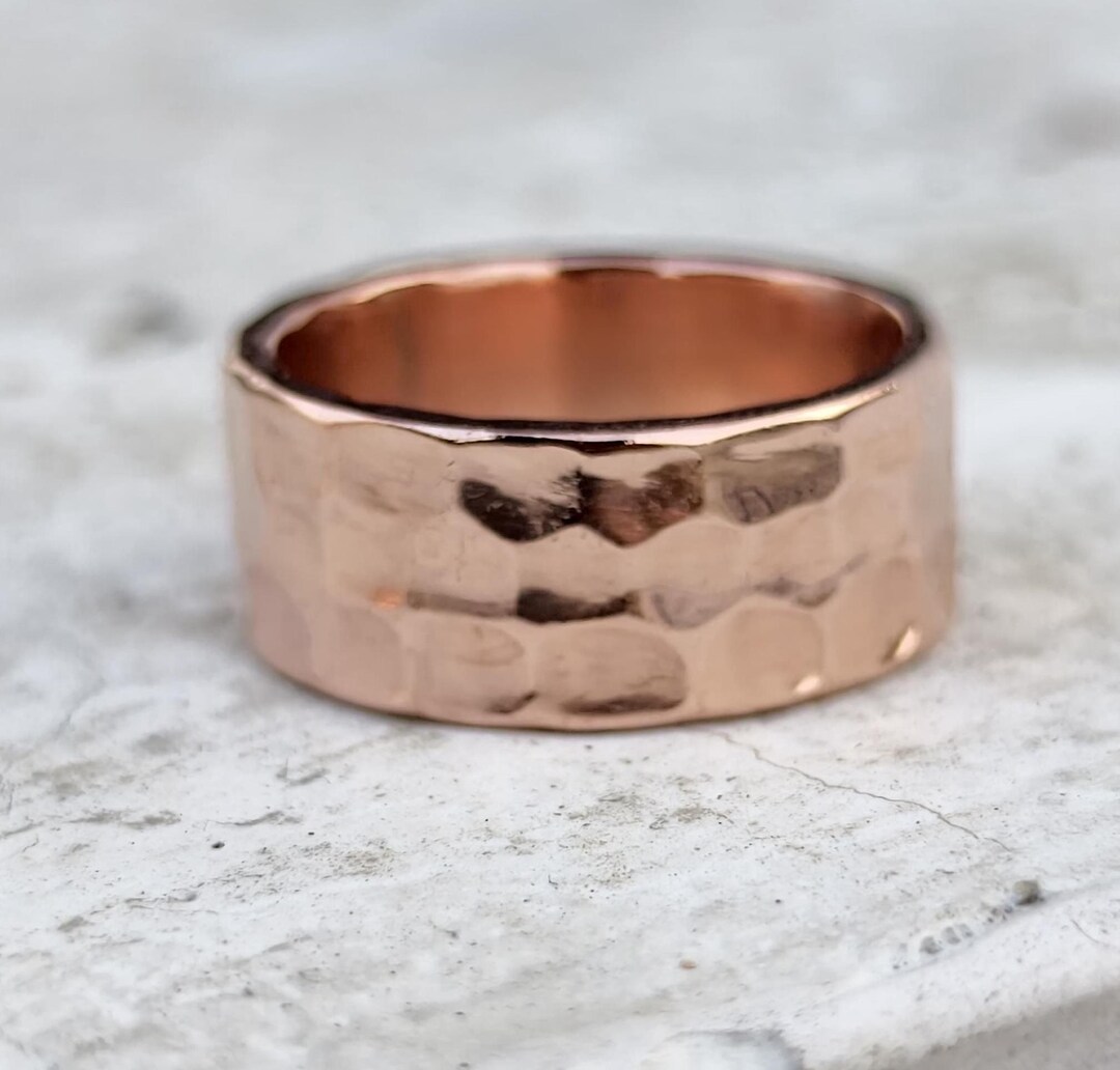Buy Hammered Copper Band Ring: Solid Copper, Healing Jewelry Online in ...