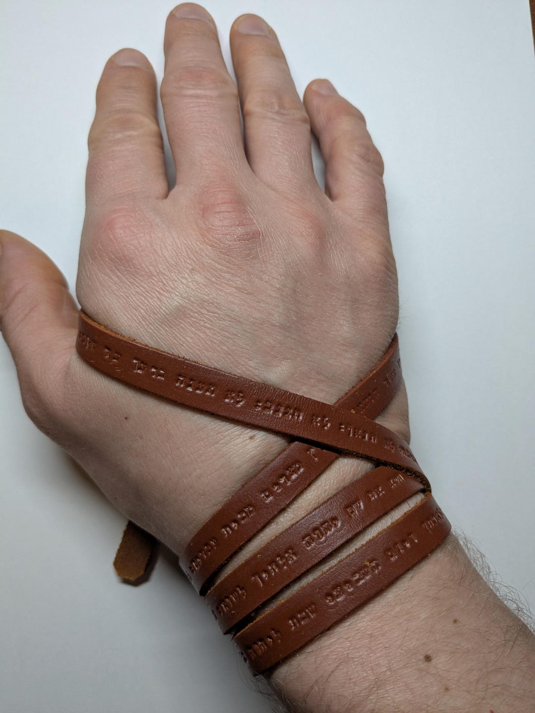 Ten Words (commandments) Binding (tefillin Wrap for an All Day Binding ...