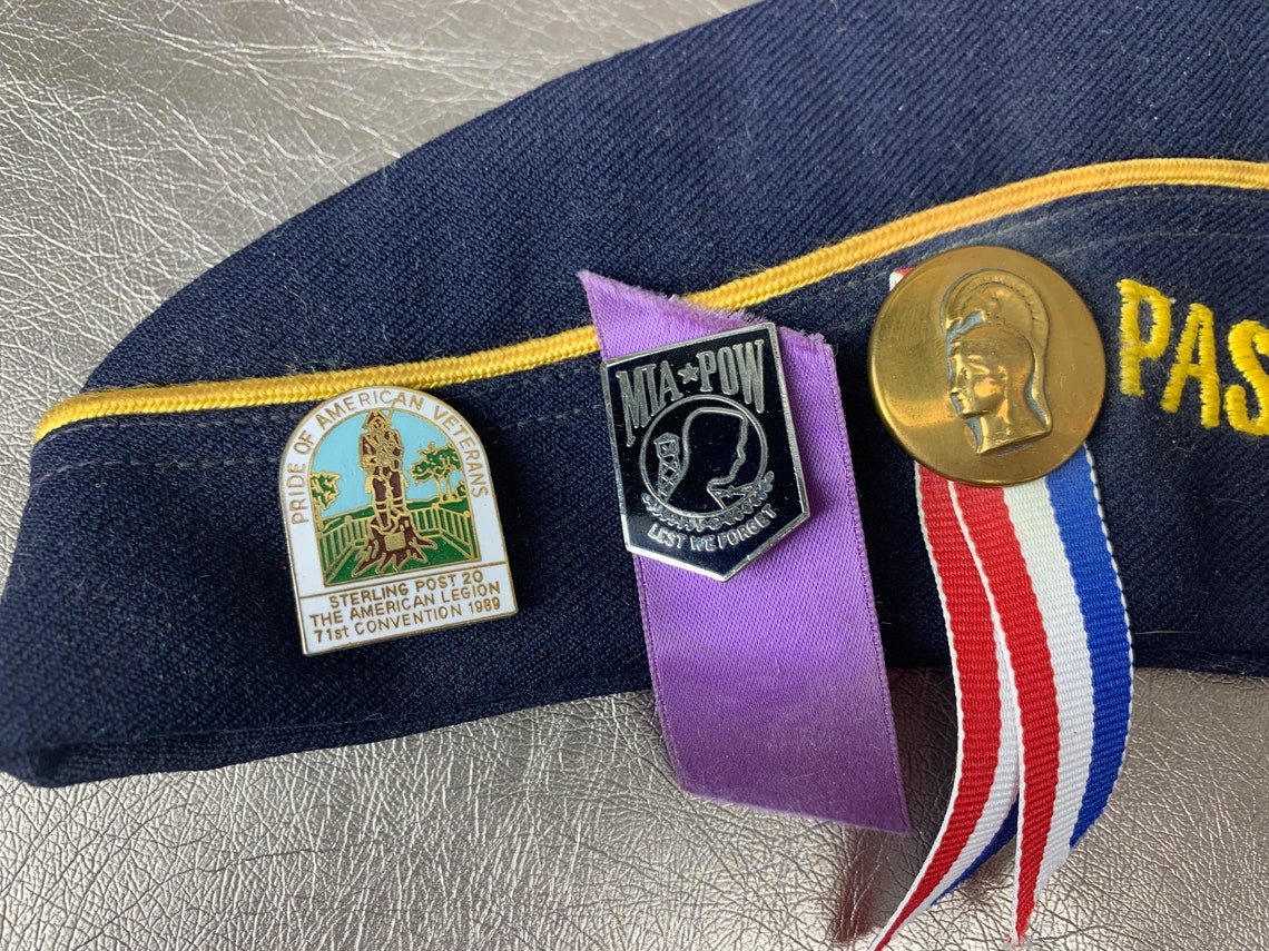Vintage American Legion Department Chaplain Hat With Pins Denver ...