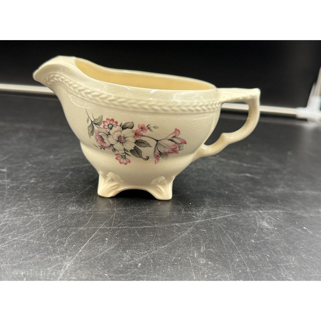 Vintage Crown Ducal Cream Pitcher With Floral Design England Ceramic ...