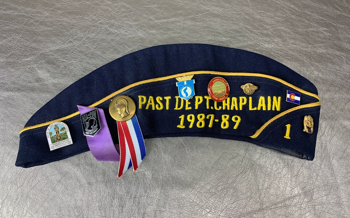 Vintage American Legion Department Chaplain Hat With Pins Denver ...