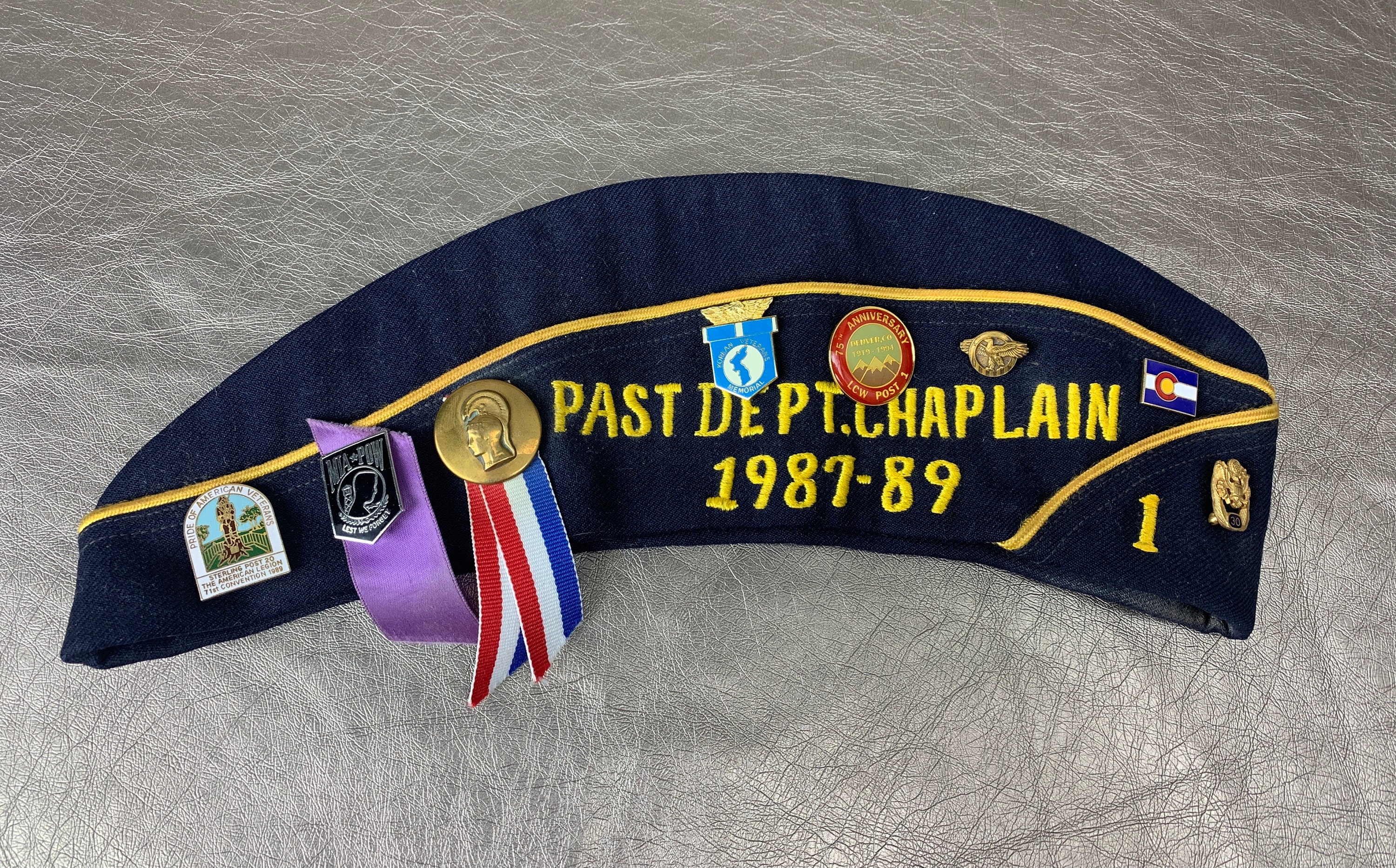Vintage American Legion Department Chaplain Hat With Pins Denver ...