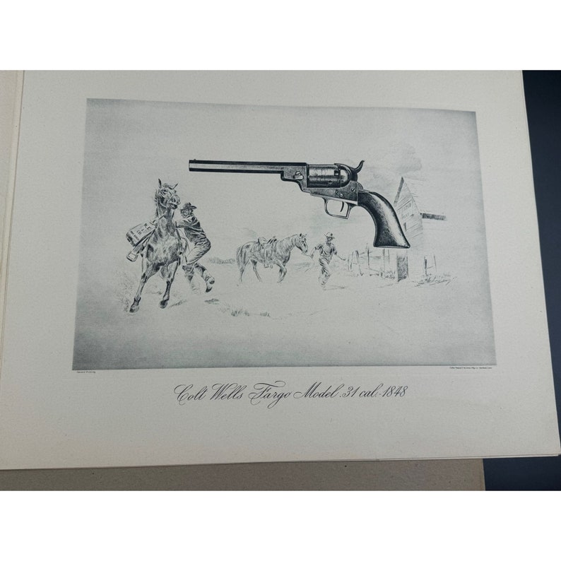 Vintage 1940s Colt Firearms Historical Prints 1800s Guns Fire Arms Set ...