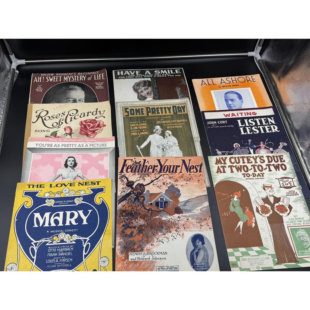 Vintage Sheet Music Lot of 10 Songs From 1920s-1940s Music & Lyrics ...