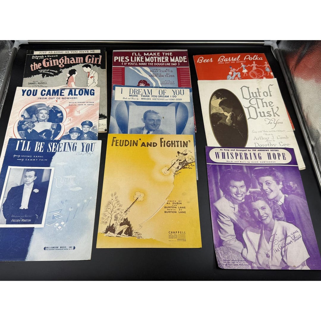 15 Pieces Vintage Sheet Music Collection 1920s-1940s Irving Berlin ...