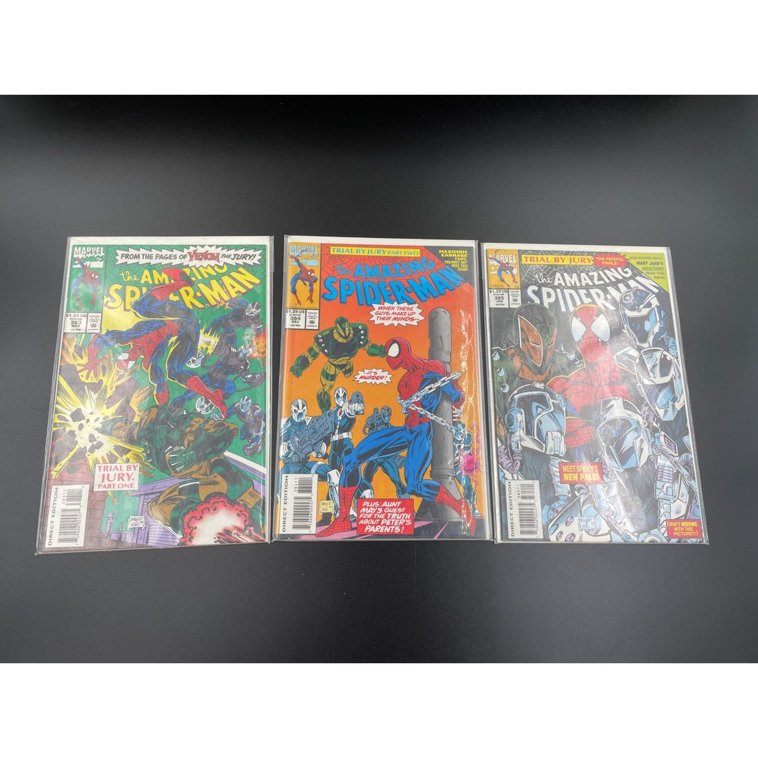 Marvel Comics Amazing Spider-man Trial by Jury Part 1-3 1993 - Etsy