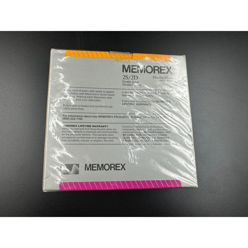 Sealed Box Memorex 2s/2d 5 1/4 5.25 Flexible Floppy Disks 10 Pack - Etsy