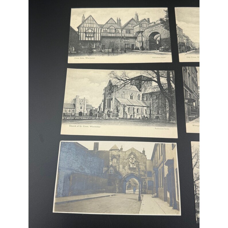 7 Antique Postcards 1 Real Photo Winchester England 1904 Valentines ...