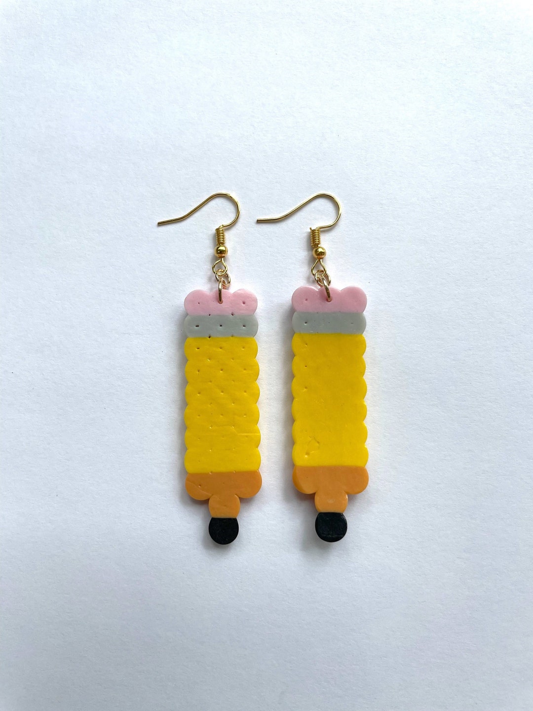 Perler Bead Pencil Earrings, Pixel Art - Etsy