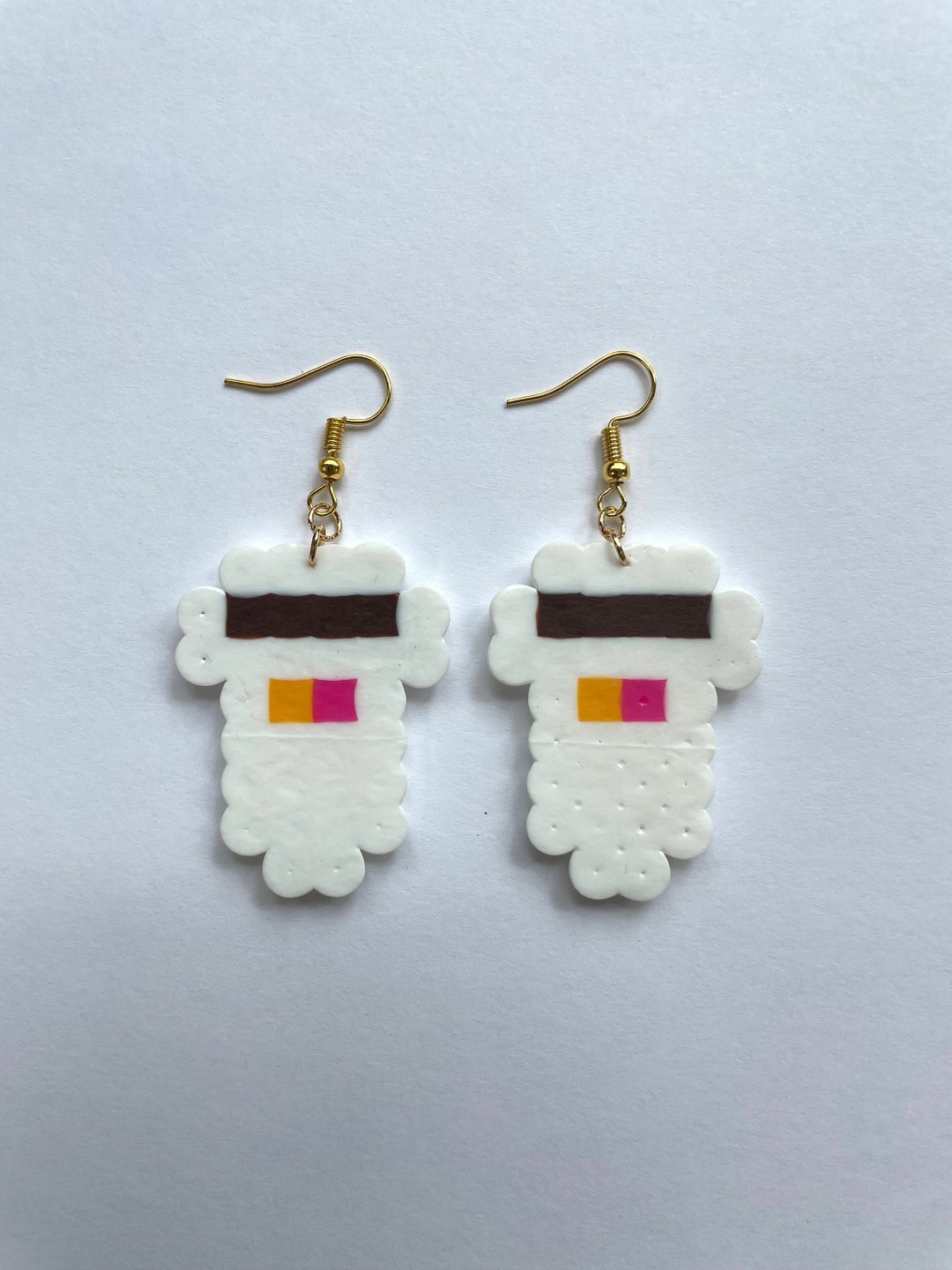 Perler Dunkin Coffee Cup Earrings Pixel Art - Etsy