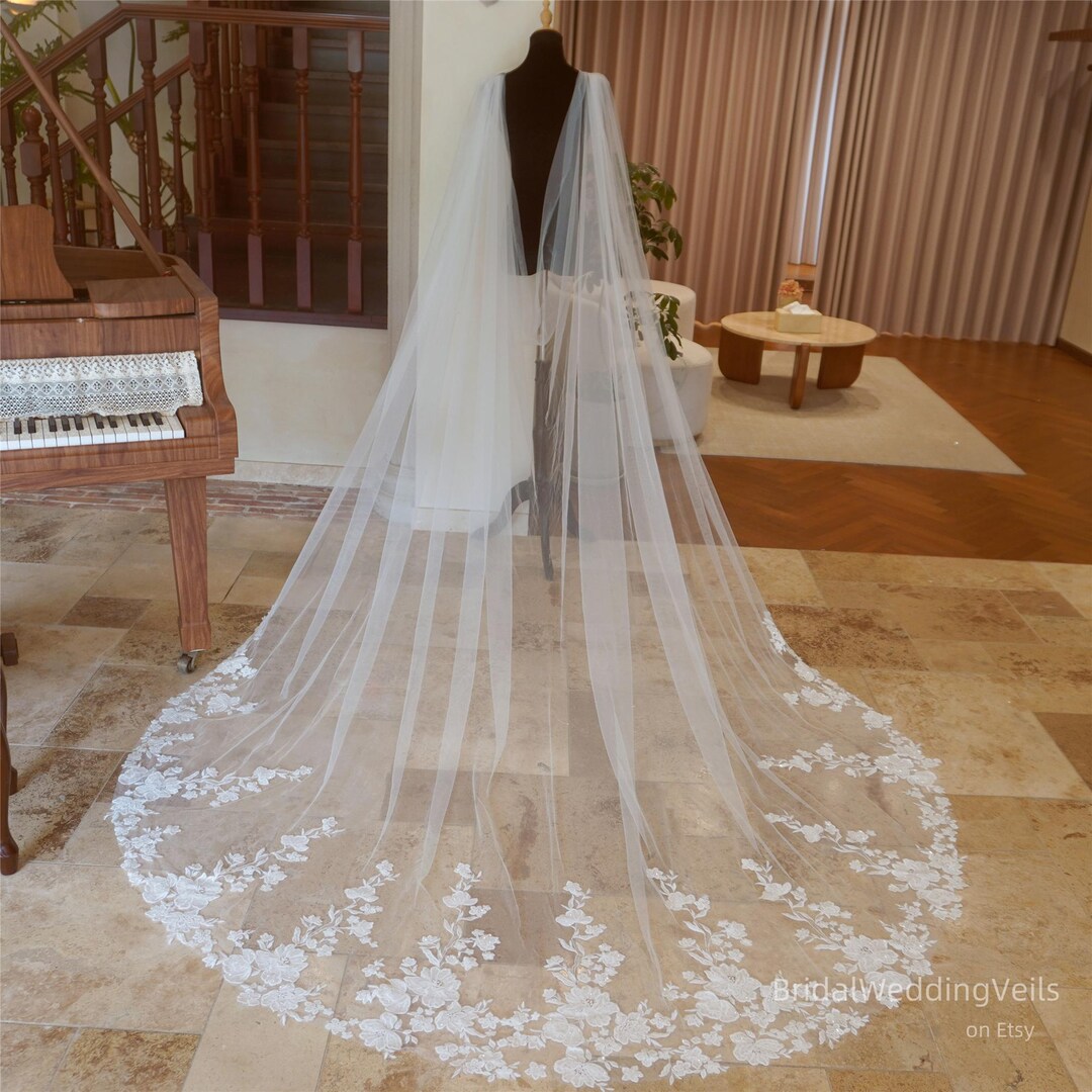 Bridal Shoulder Cape Veil,fairy Shiny Sequins Lace Wedding Veil Cape ...