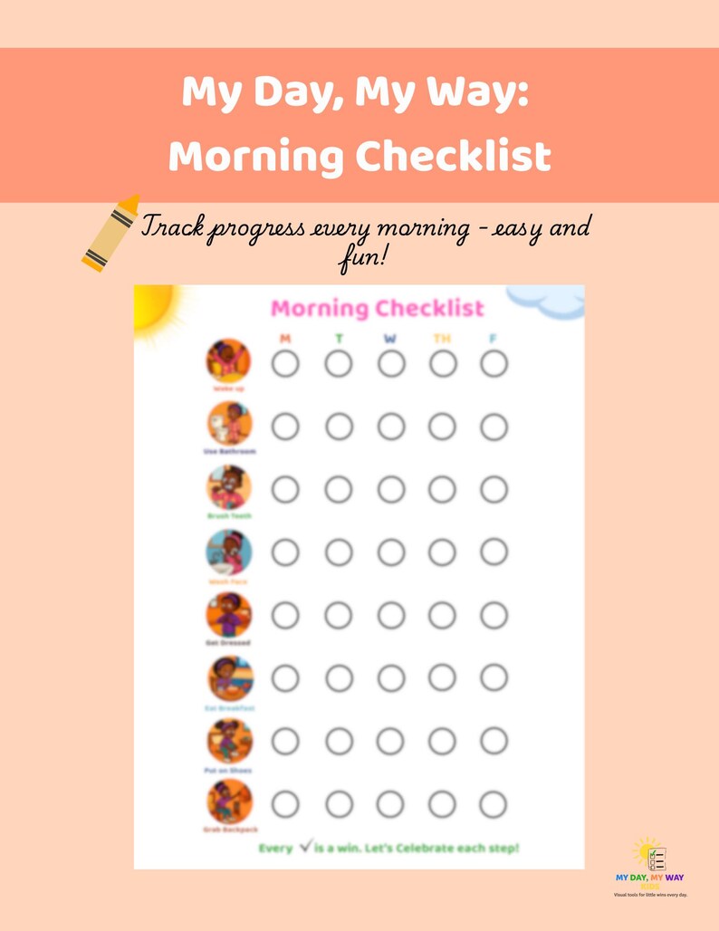 Morning Routine Visual Schedule Bundle for Kids | Autism-friendly ...