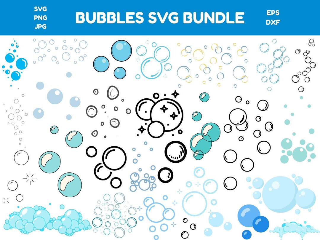 Bubbles SVG Bundle: Soap Bubbles Vector Clipart (digital Download) - Etsy
