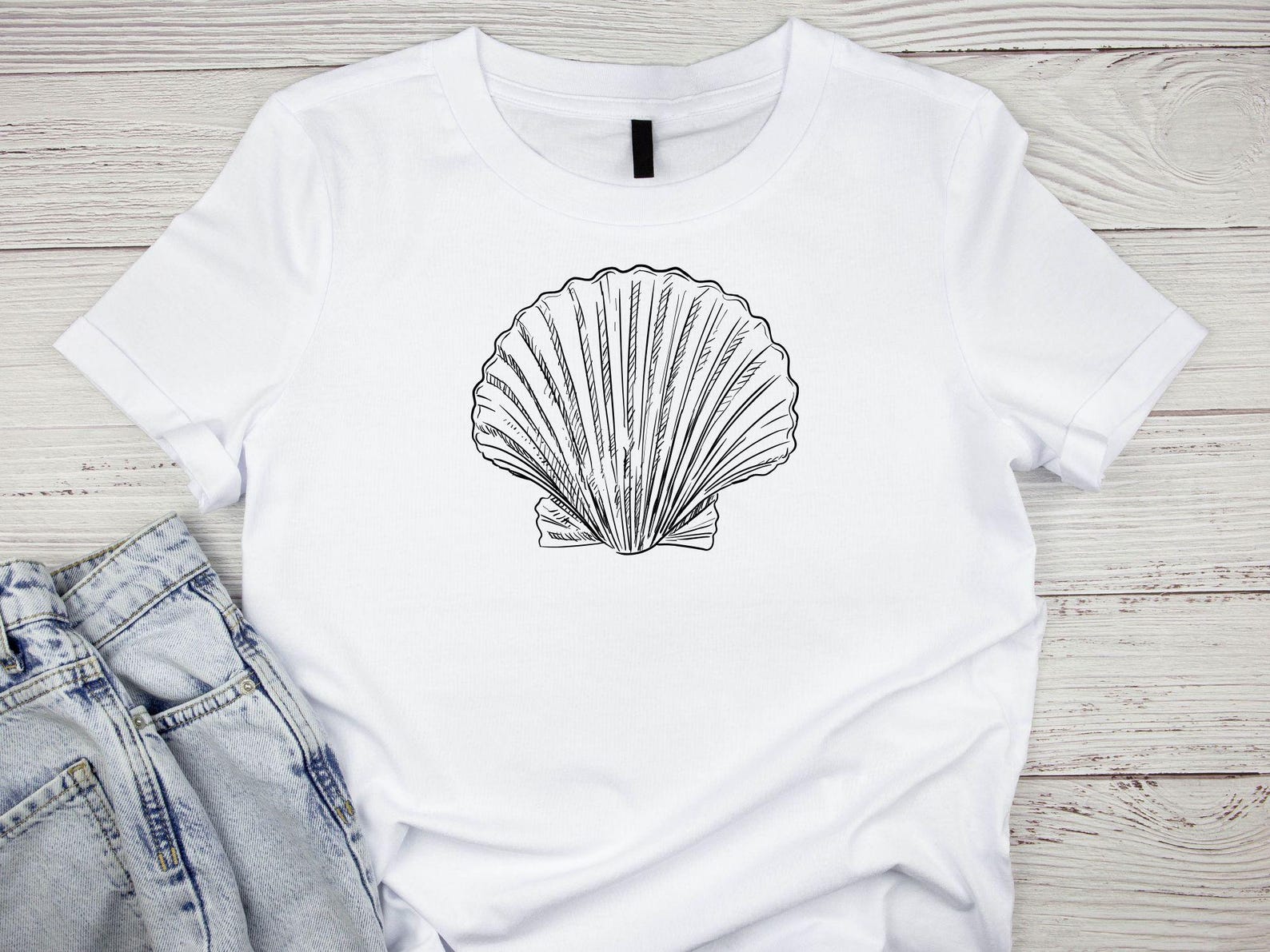 Seashell SVG, Seashell Cricut, Seashell Cut Files, Seashell Silhouette ...