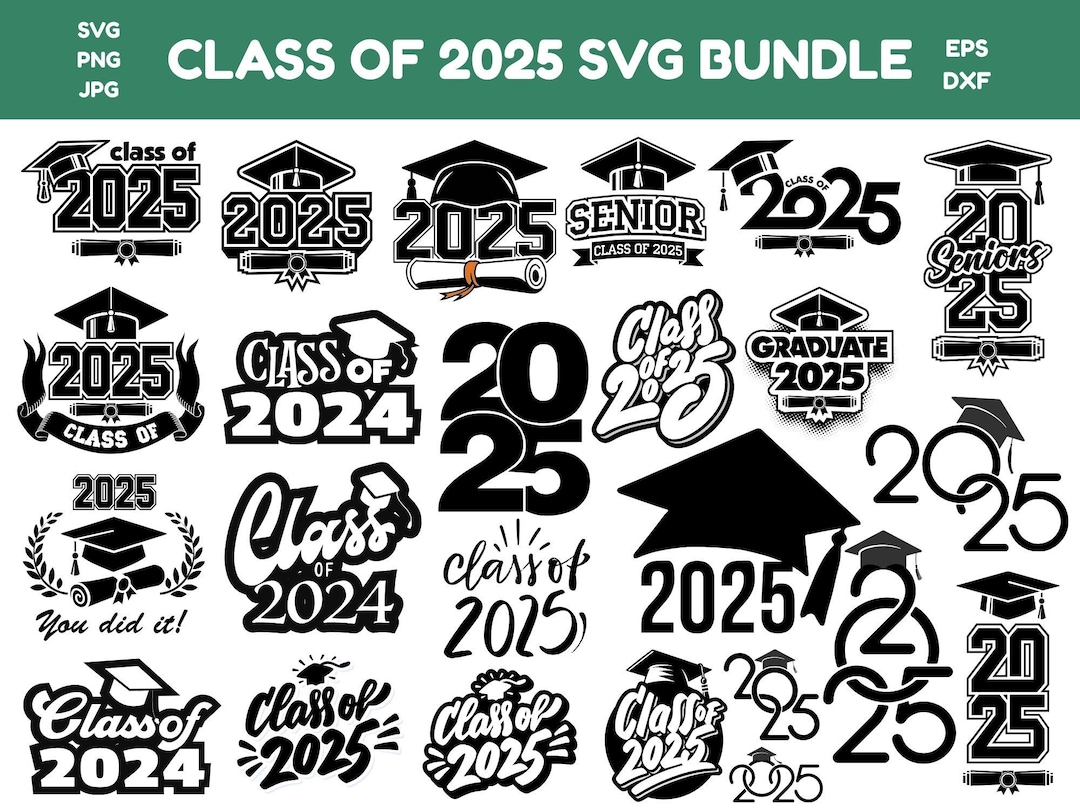 Senior Class of 2025 Svg Bundle, Grad Crew Svg, Graduation Svg, Class ...
