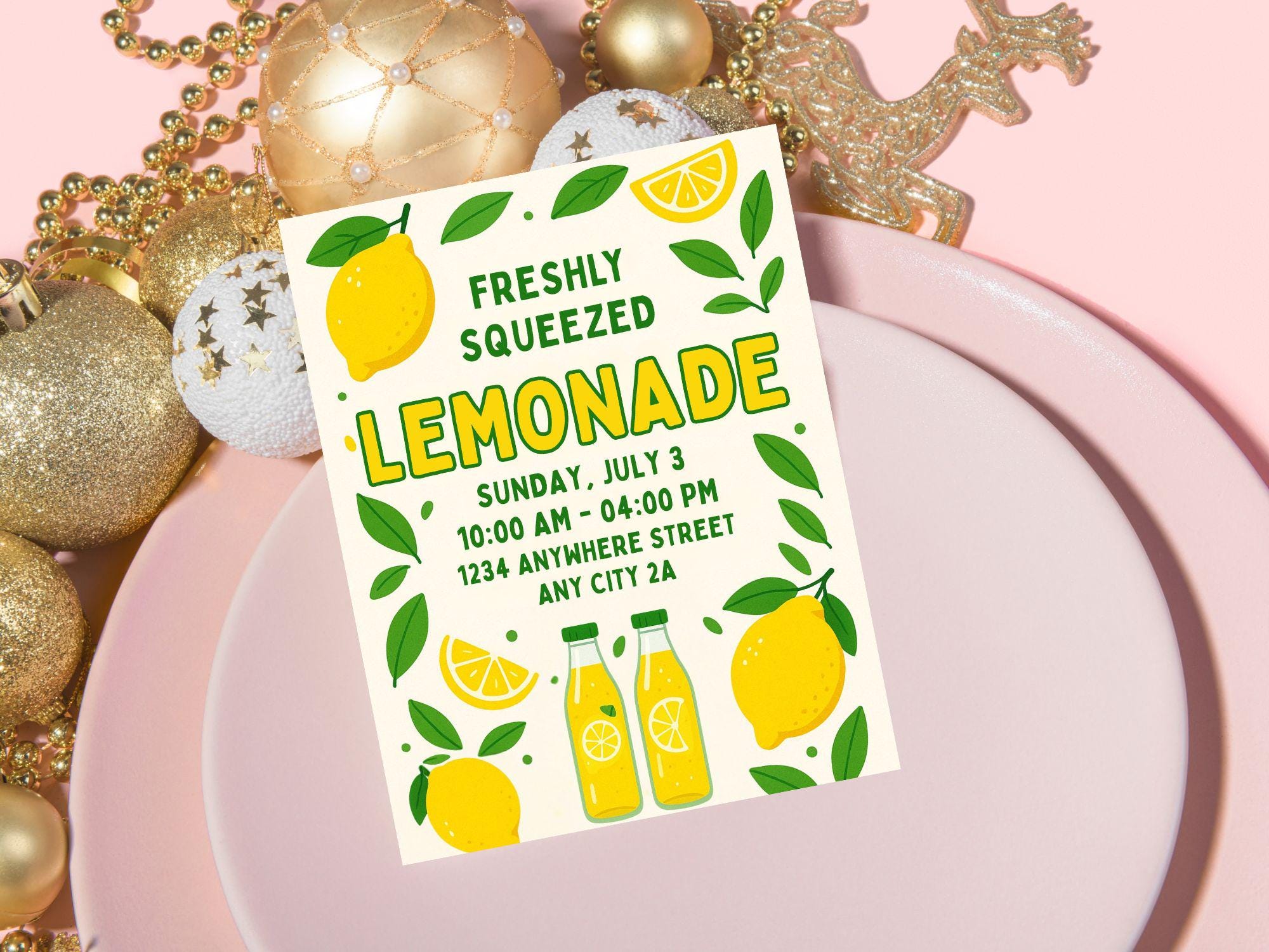 Lemonade Stand Flyer Template: Summer Fundraiser Poster (canva Editable ...