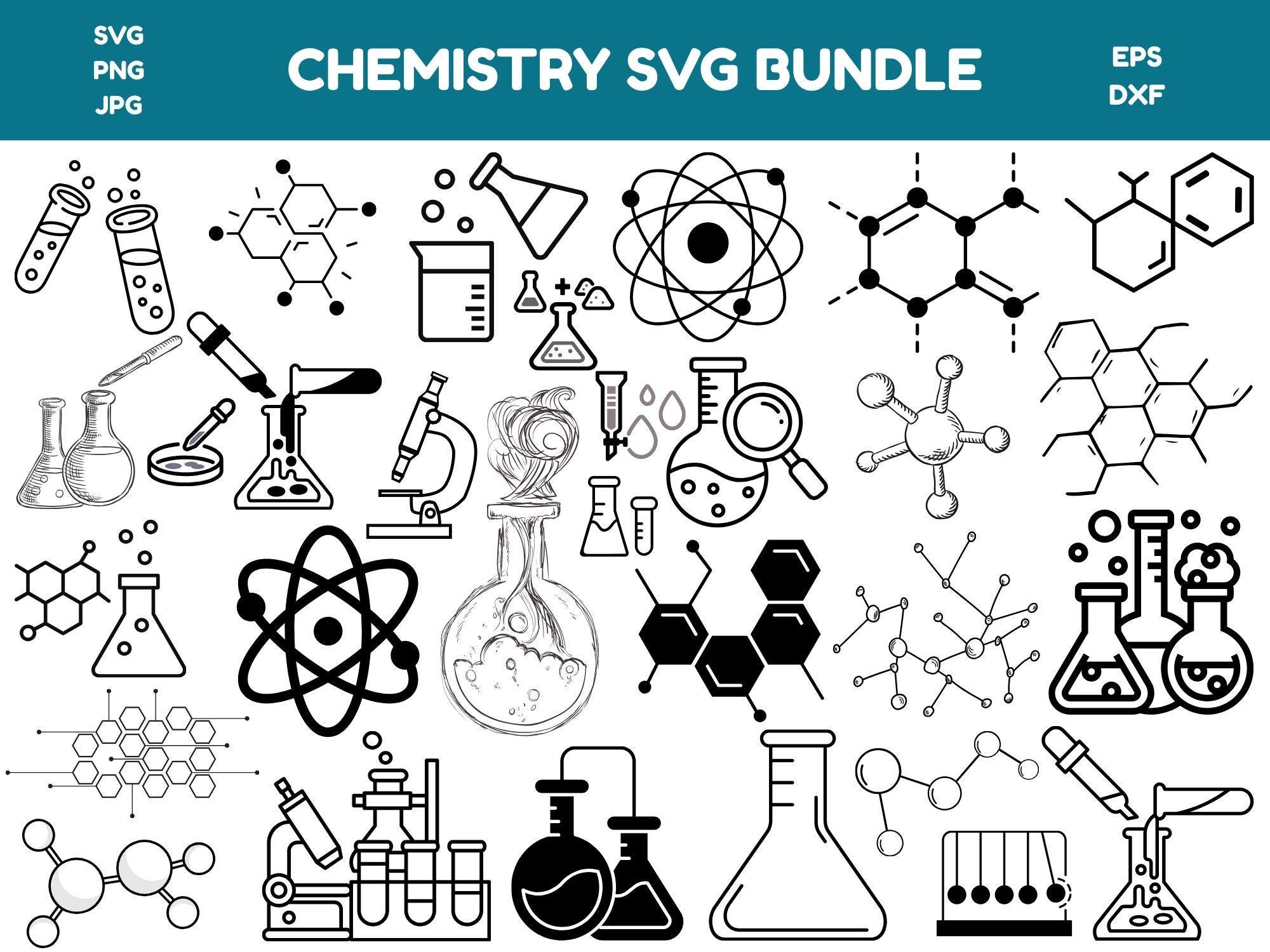 Chemistry SVG Bundle: Science Clipart, Test Tube Graphics (digital ...