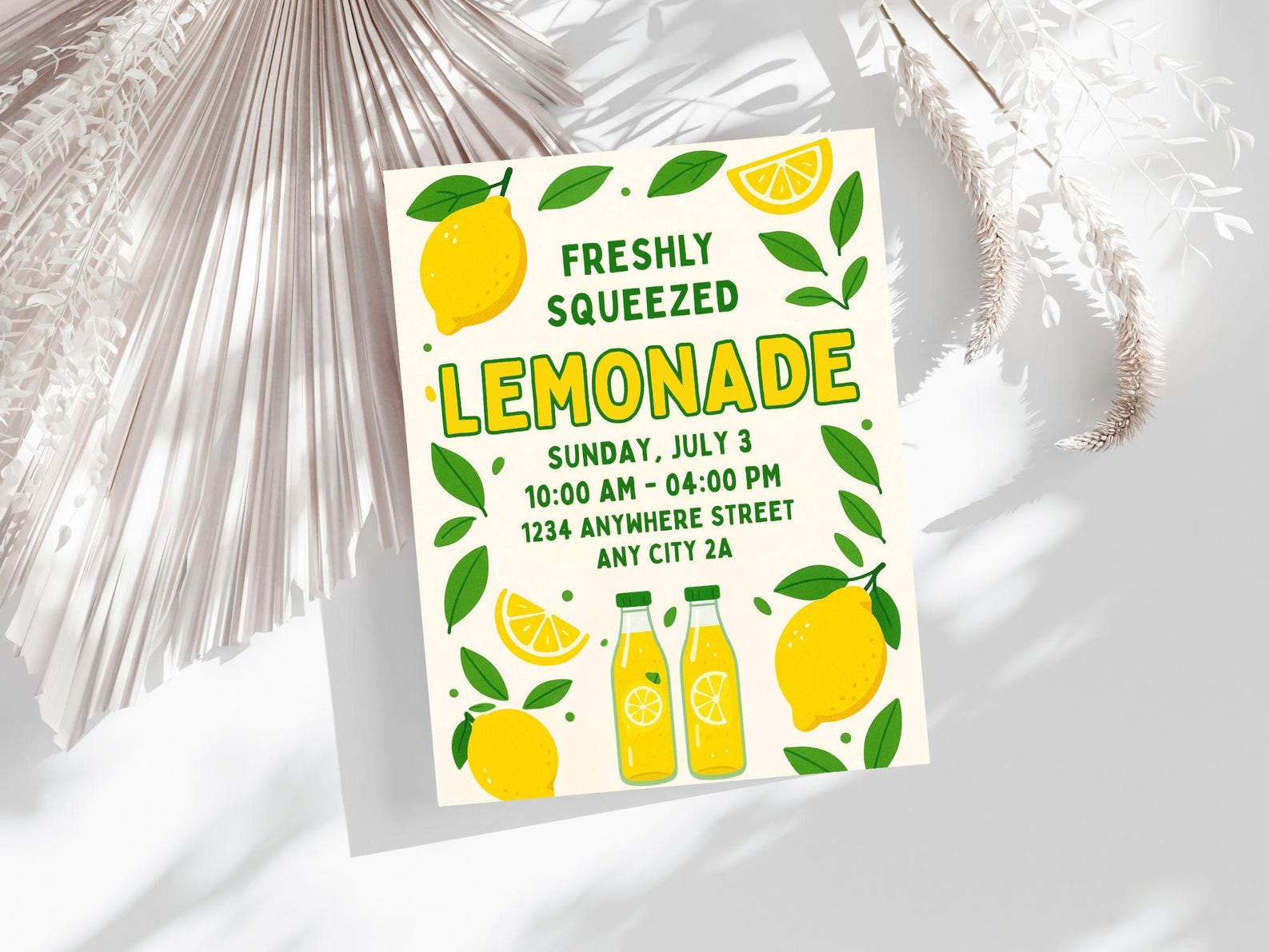 Lemonade Stand Flyer Template: Summer Fundraiser Poster (canva Editable ...