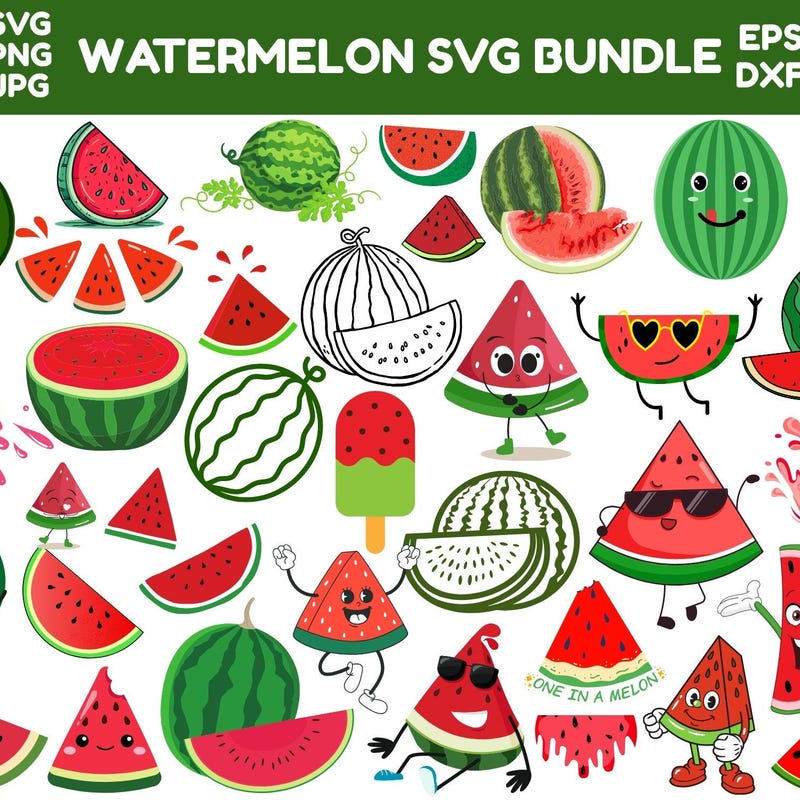 Watermelon Svg - Etsy