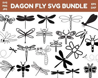DRAGONFLY Svg,dragonfly Svg Bundle,dragonfly Clipart,dragonfly Cut ...