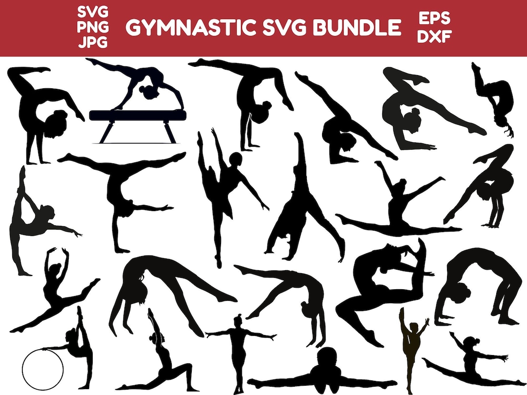 Gymnastics SVG Bundle: Clipart, Cut Files for Cricut (digital Download ...