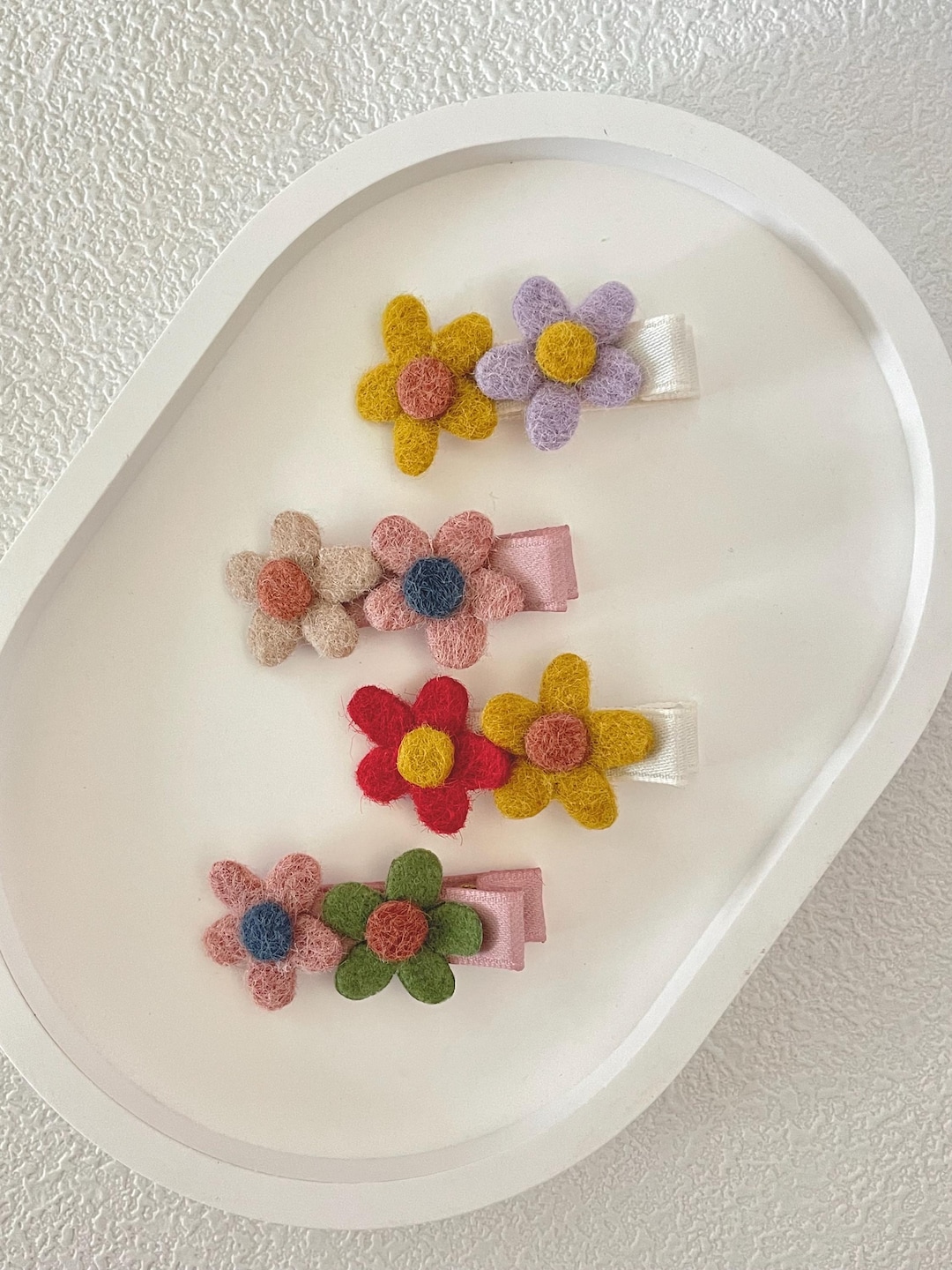 Cute Flower Clips, Girl Hair Clips, Girl Hair Accessory, Toddler Hair ...