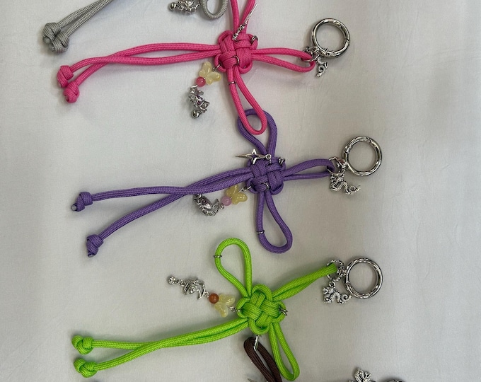 Lucky Knot Keychain | Lucky Knot Bag Charm - Etsy